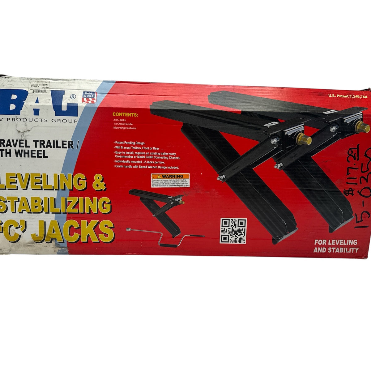 BAL 25” Leveling & Stabilizing ‘C’ Jacks 23225 – Scenic City Supply